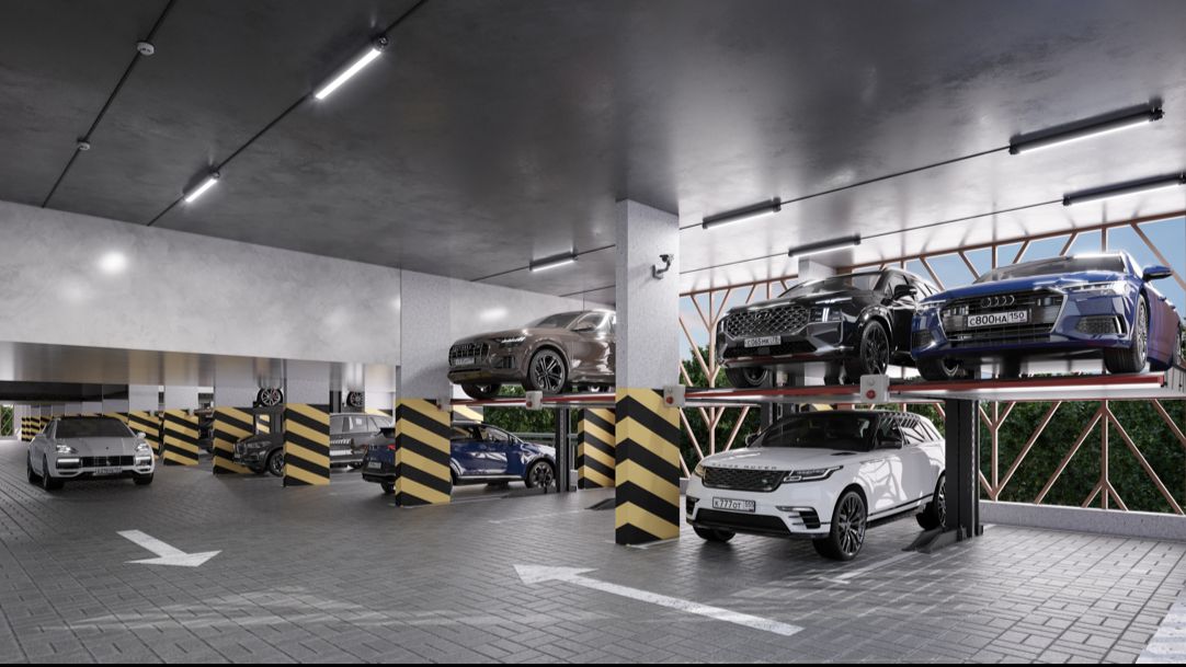 Двухуровневый паркинг ИНСТЕП.КРАСНОЗНАМЕННАЯ