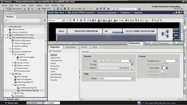 22. Отображение данных о рецепте, номер и название записи