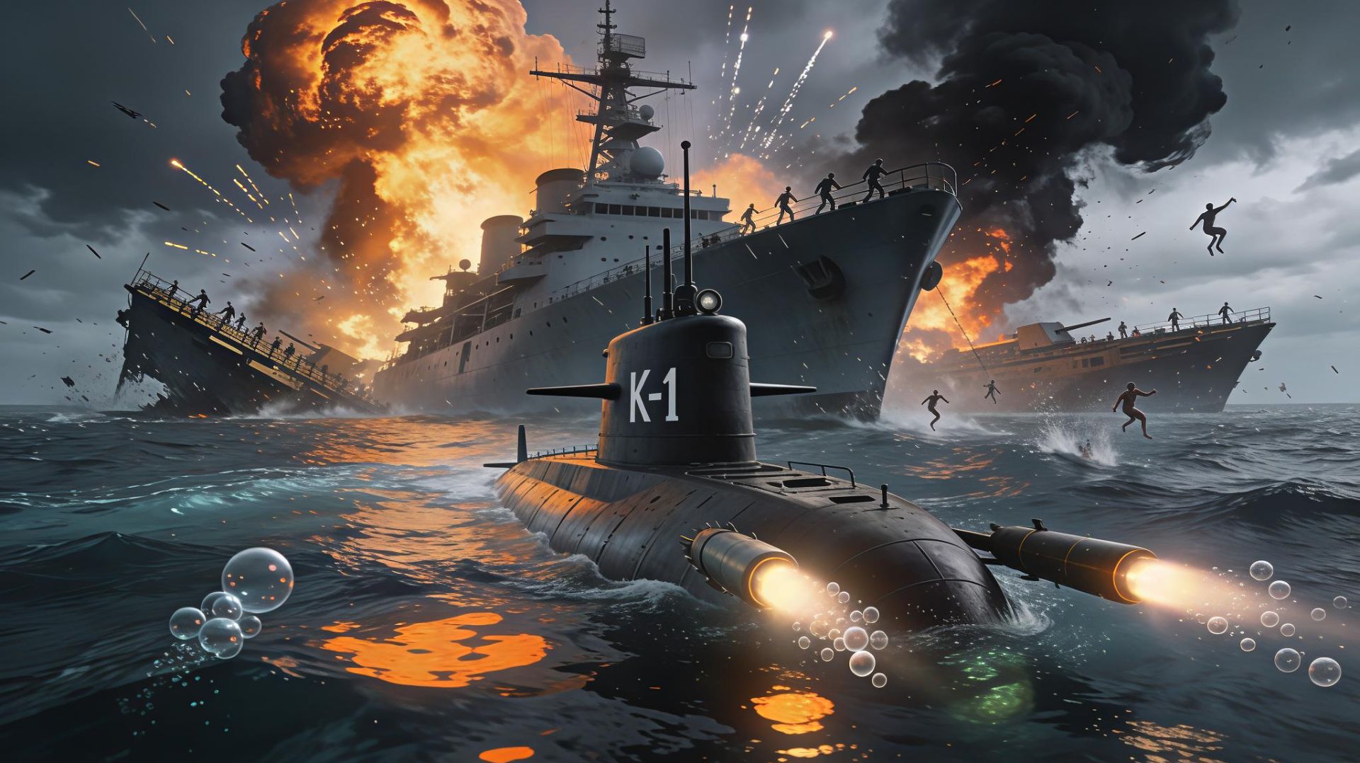 Опасня ночная лодка Мир кораблей