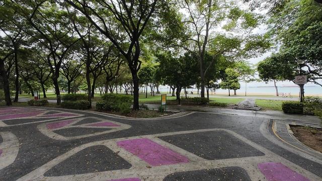 Сингапур, Coast Park, тропинка и качели на набережной. Декабрь 2025.
