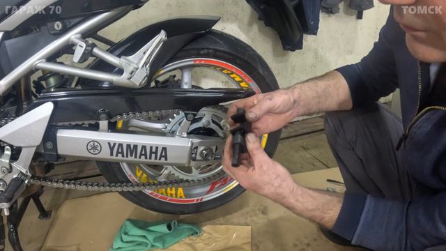YAMAHA FZ 6 S Замена цепи и звёзд.
