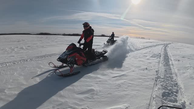 Катание на горных снегоходах 23 Февраля 2026г.