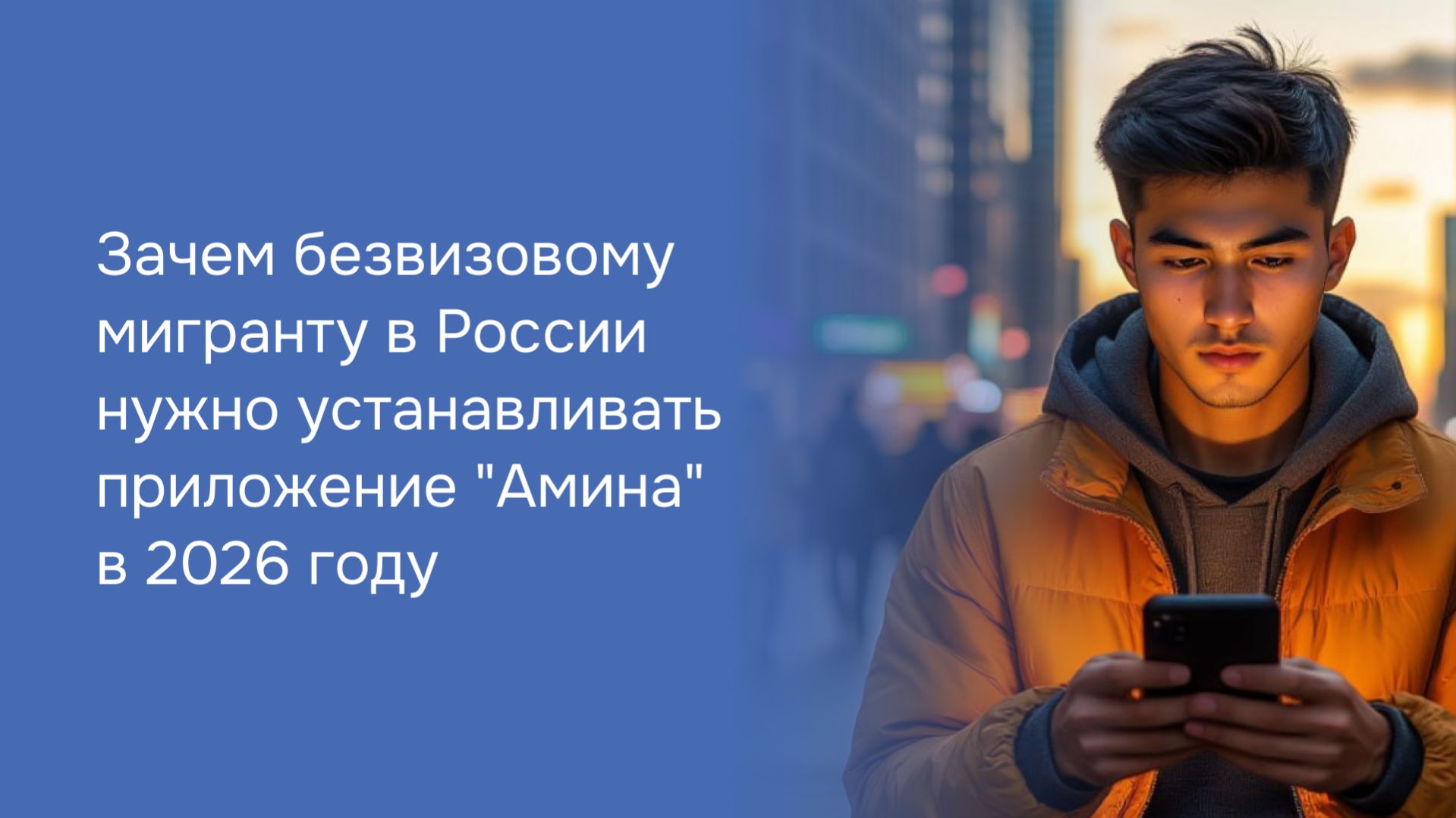 Зачем безвизовому мигранту в России нужно устанавливать приложение "Амина" в 2026 году