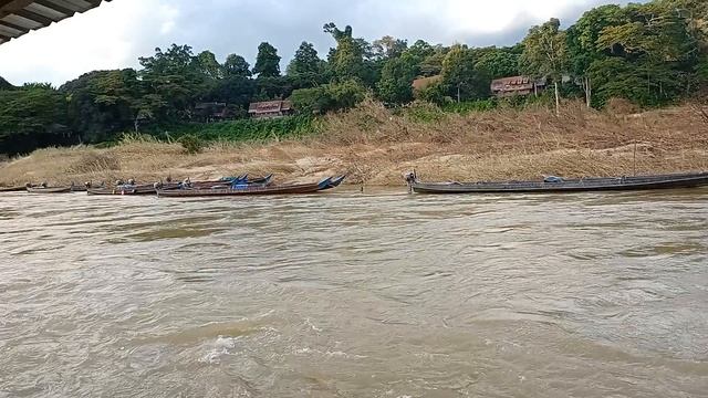 Малайзия, Таман Негара (Taman Negara) река, вид из кафе. Декабрь 2025.