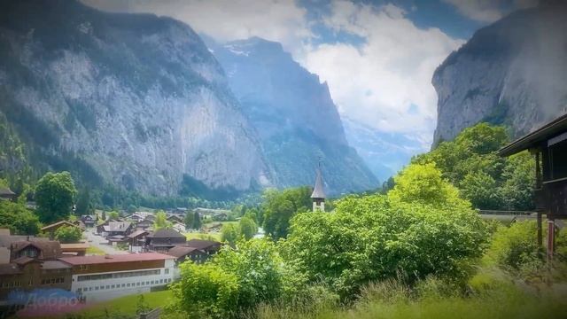 Прогулка по Лаутербруннену весной 🇨🇭 Швейцария 4K