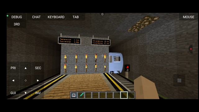 Minecraft. Поездка на метро-поезде 81-765 Москва-2019 по Центральной линии метро Саранска