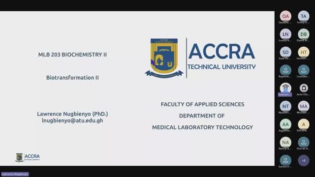 MLB 203 Biochemistry II (Regular): Pharmacodynamics