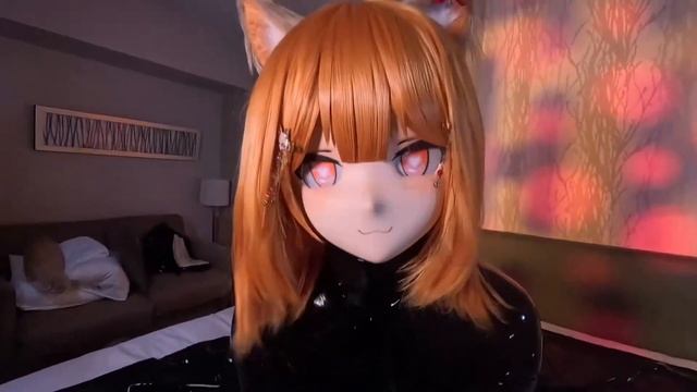 ASMR kigurumi latex sound