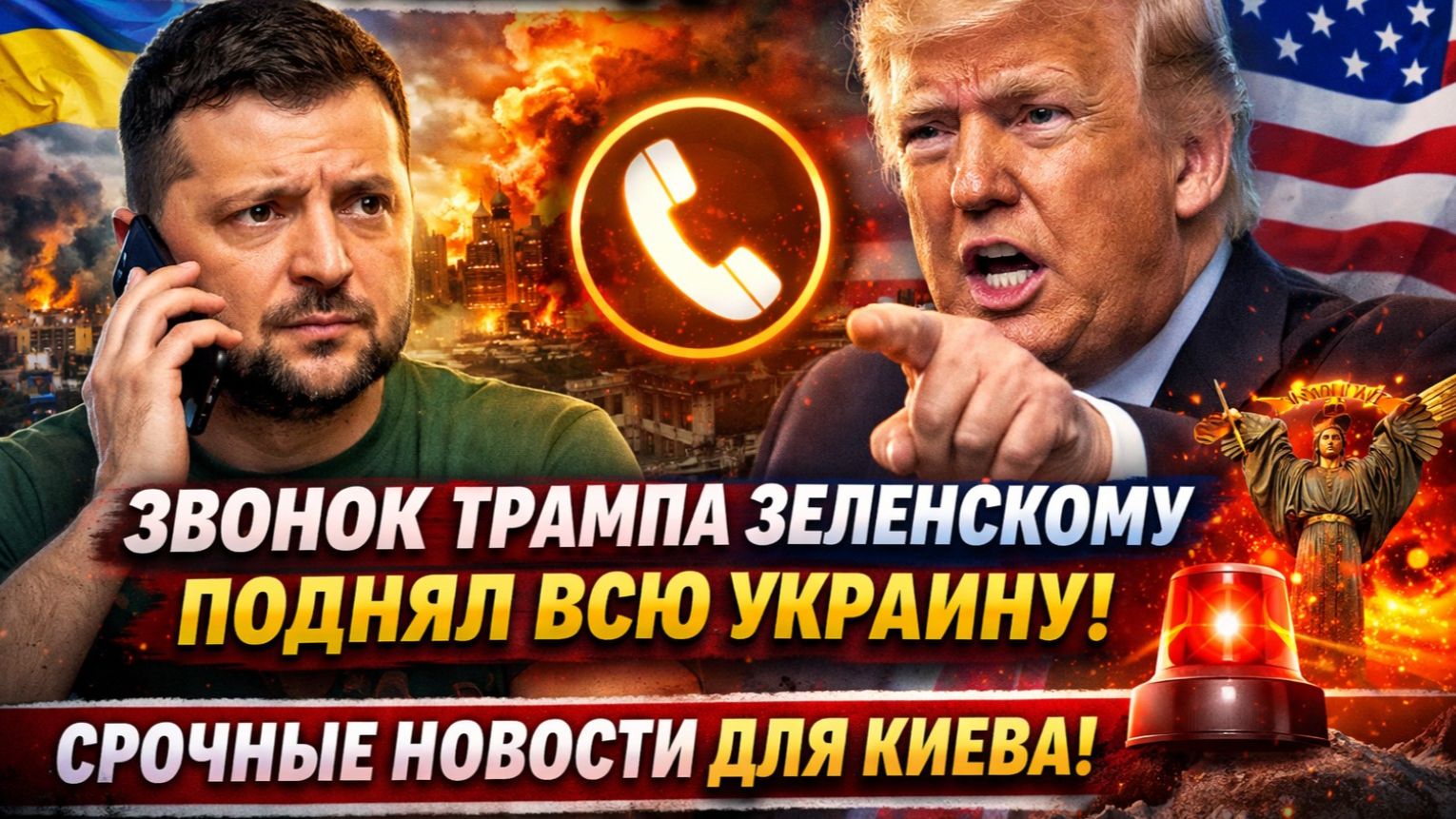 ЧАС НАЗАД Звонок Трампа Зеленскому Поднял всех  всю Украину! Пришли СРОЧНОЫЕ НОВОСТИ для Киева