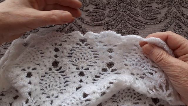 Как завершить вязание шали.