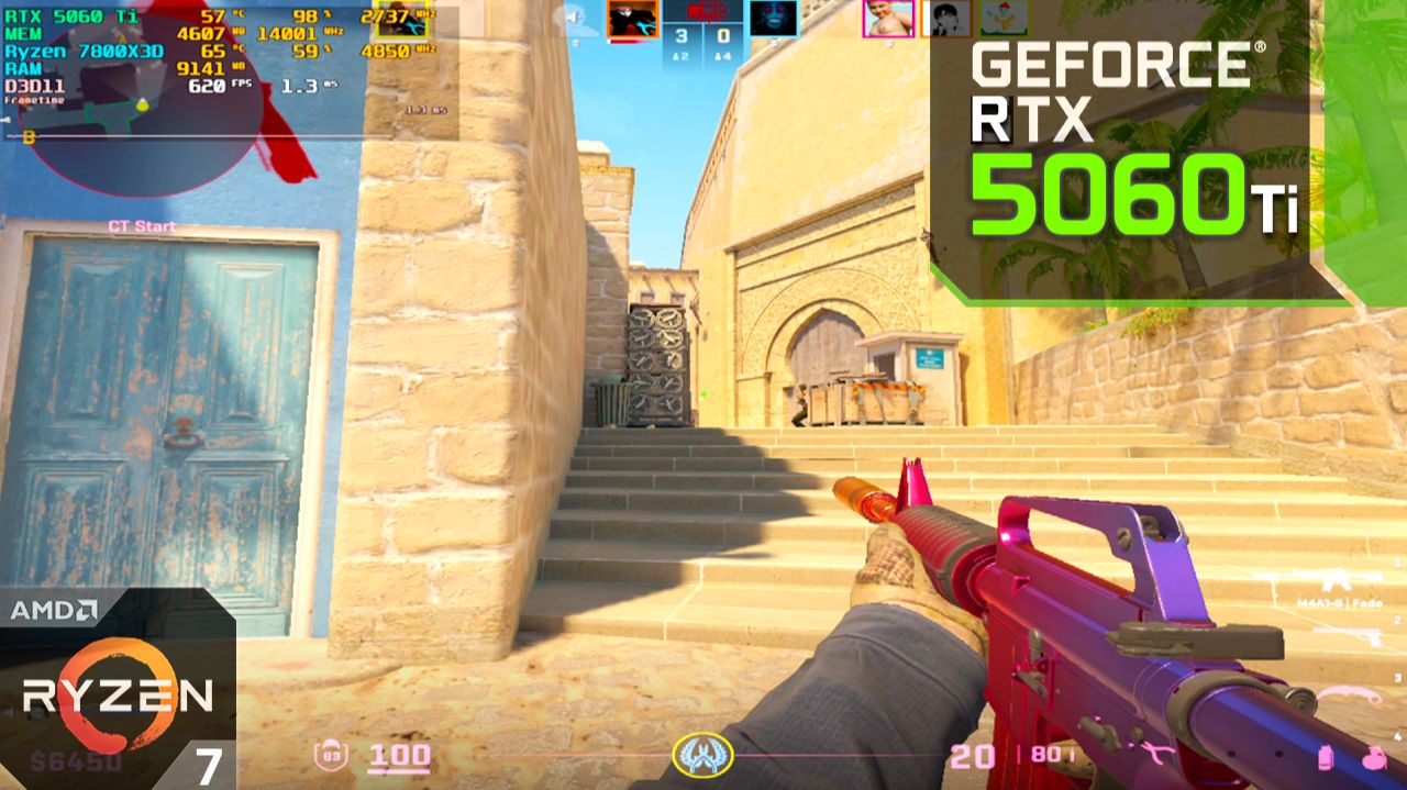 CS2 : RTX 5060 Ti 8GB + Ryzen 7800X3D