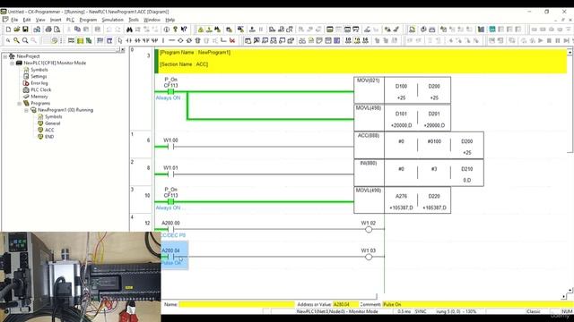 6. Флаги импульсного вывода и пример программы