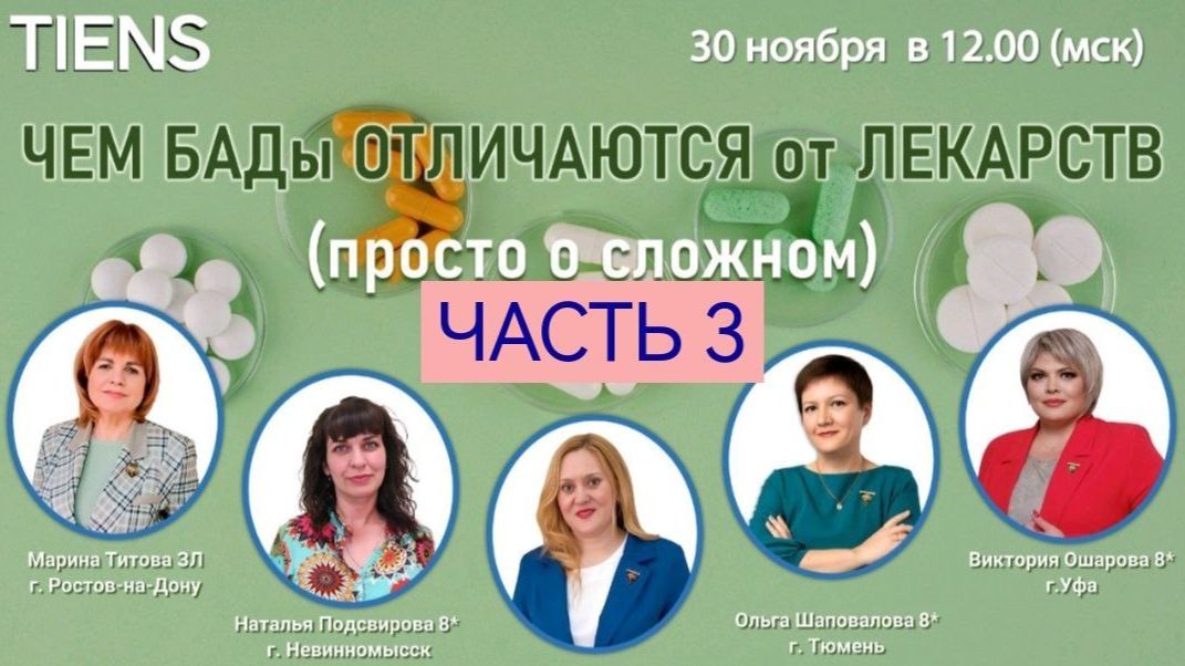 ЗОЖ 30.11.25 г. Часть 3 -Секреты применения некоторых продуктов Тяньши