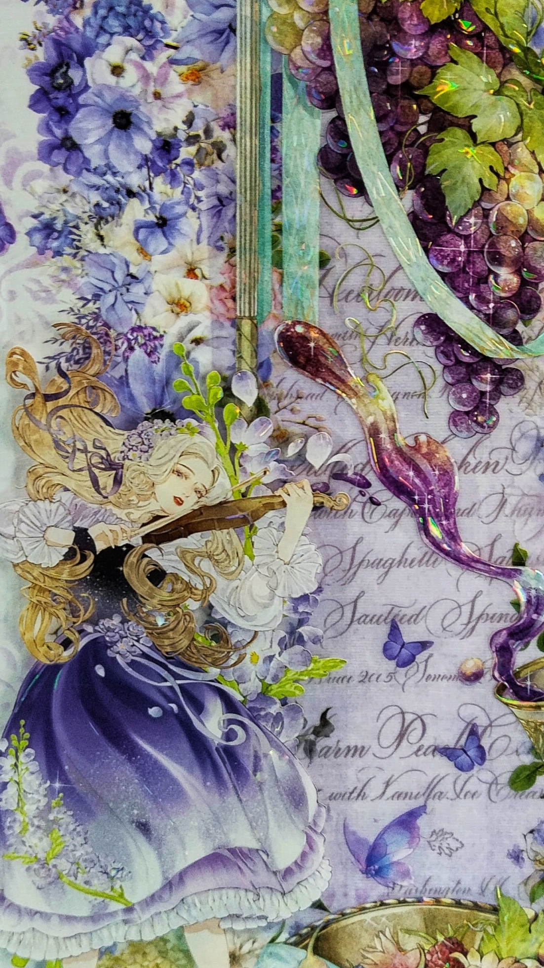 «Виноградная лоза»🪻🦋🍇#скрапбукинг #асмр #виноград #цветы #магия #музыка #скрипка #фэнтези