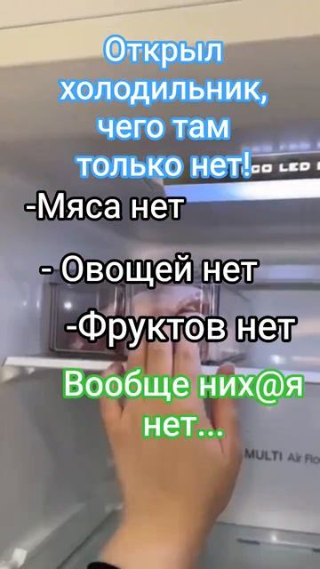 Чего там только нет! #открылхолодильник #вхолодильнике #папатрехпринцесс #многочего #мясанет #юмор