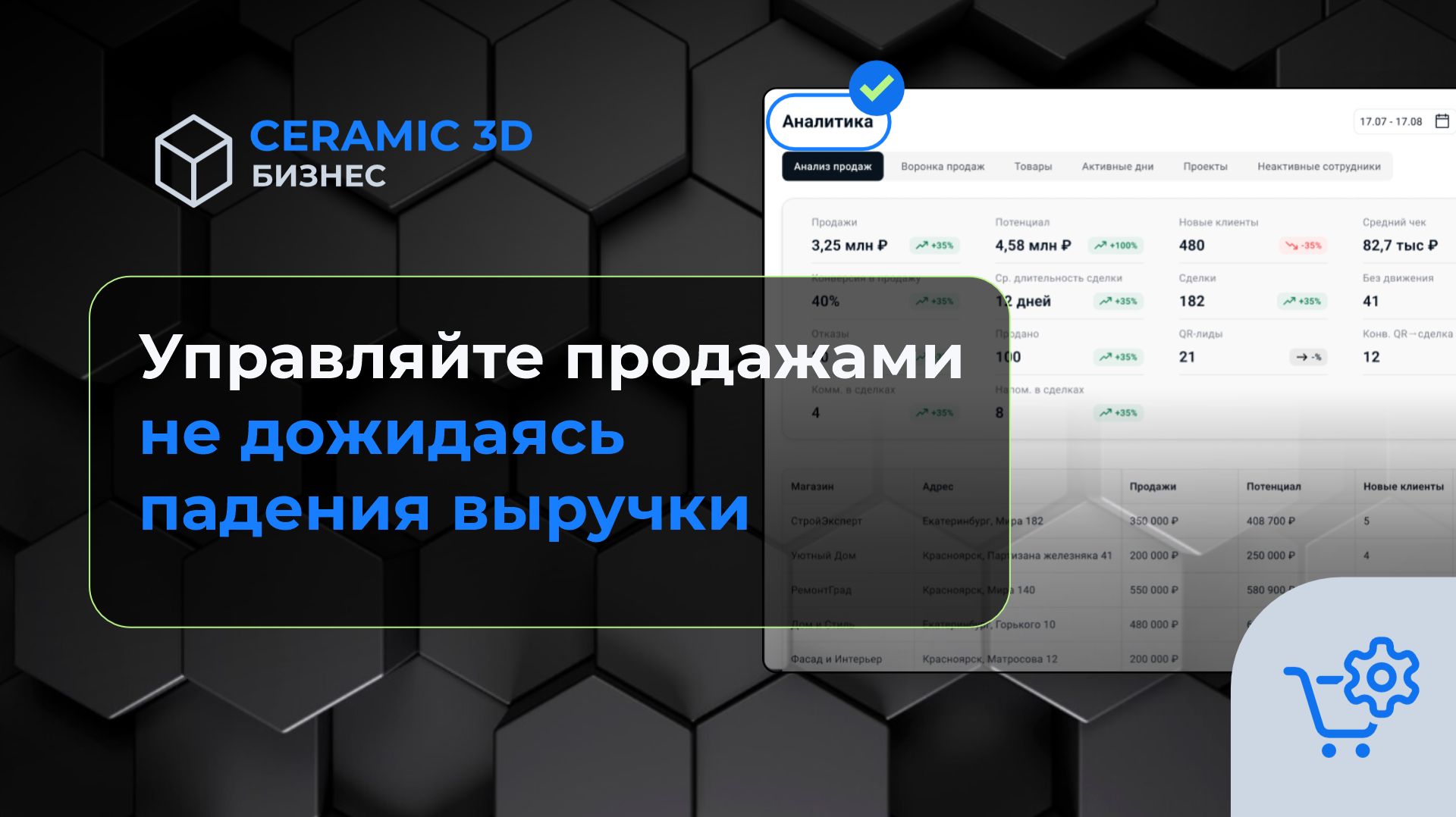 Управляйте продажами не дожидаясь падения выручки | Сeramic 3D Бизнес