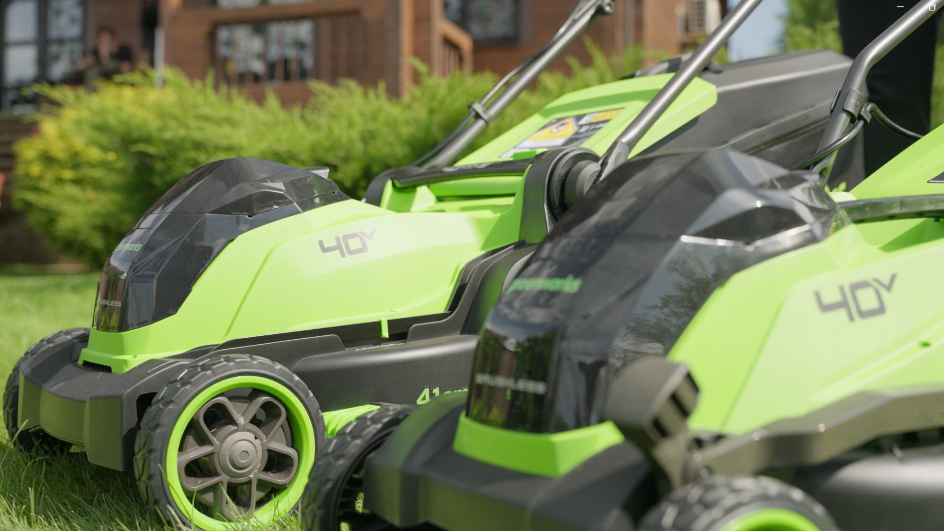 Аккумуляторные газонокосилки Greenworks GD40LM411 (арт.2521007), GD40LM361 (арт. 2520807)