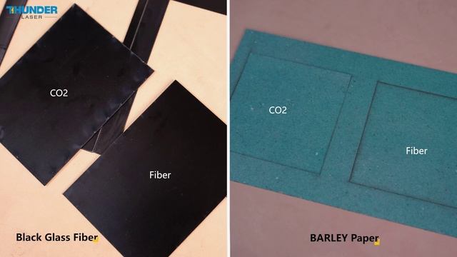 Тесты резки промышленных материалов с помощью лазера Thunder Titan Pro (CO2 и волоконный излучатель)