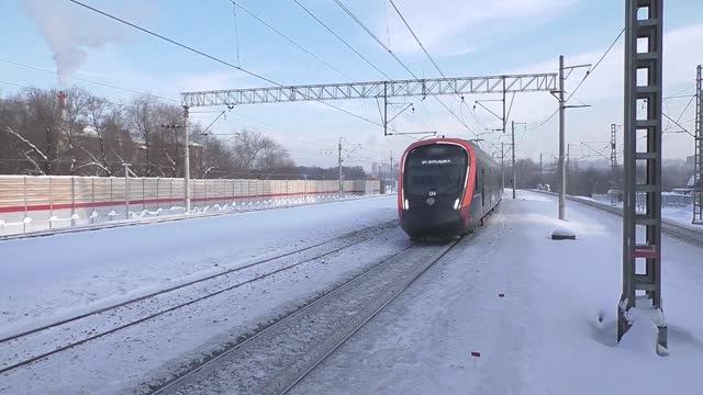 Эл.-поезд ЭГЭ2Тв-059 "Иволга 4,0" (аренда ЦППК) приг. поезд № 7557/7558 Железнодорожная - Апрелевка.