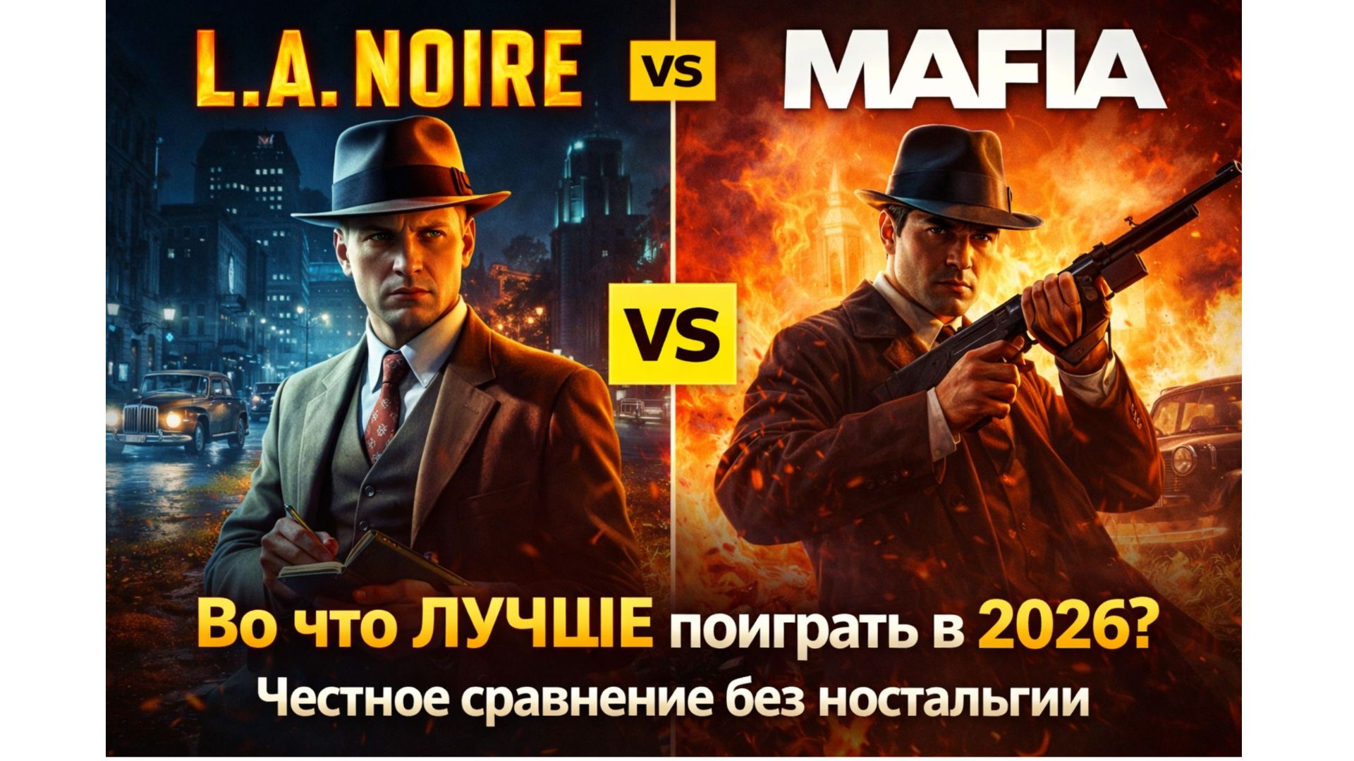 L.A. Noire vs Mafia — Во что ЛУЧШЕ поиграть в 2026? Честное сравнение без ностальгии