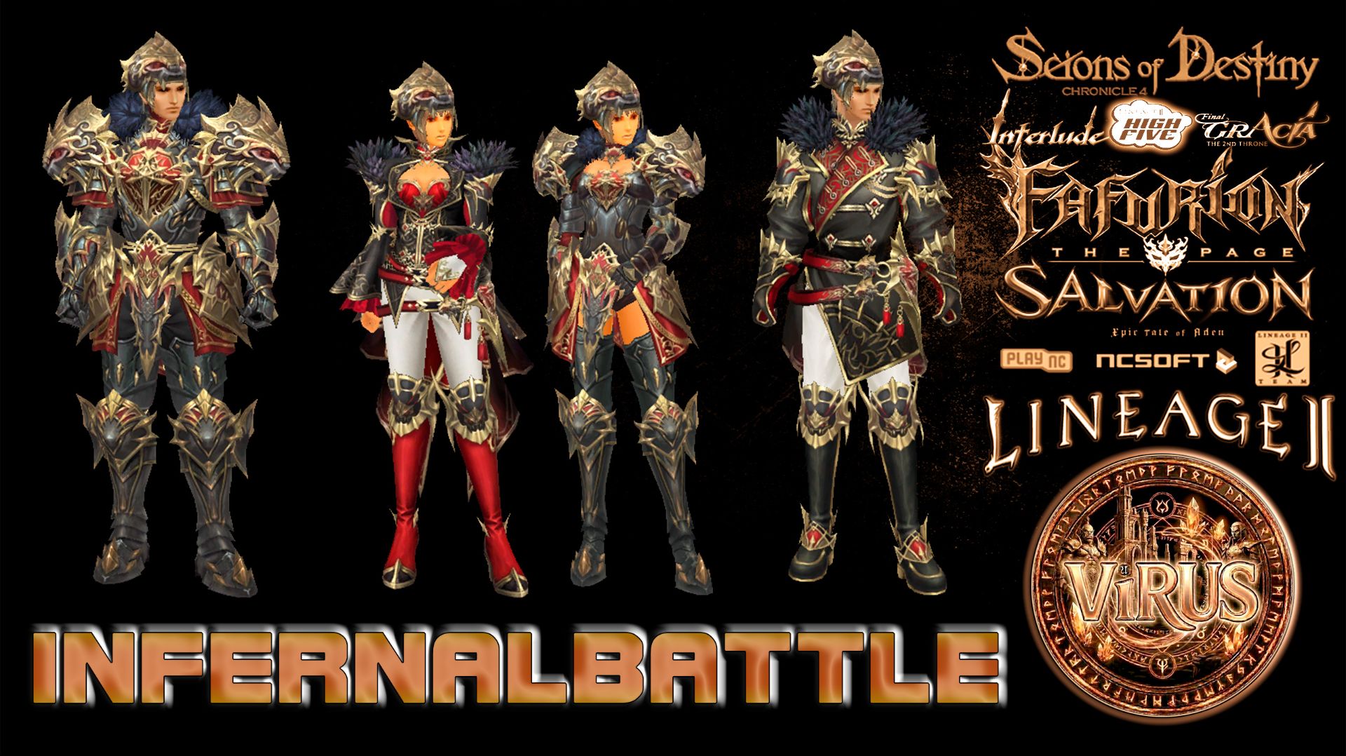 Two Suits and a Helmet for the www.InfernalBattle.Com server. LINEAGE II-Interlude ◄√i®uS►