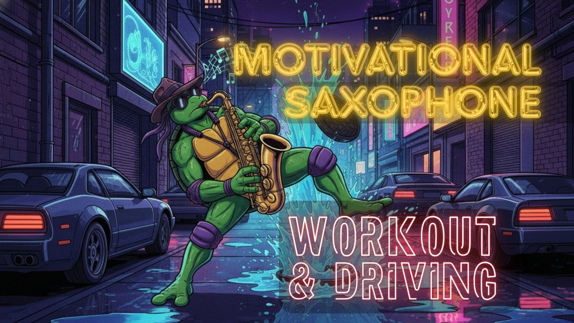 Ретро Synthwave 80-х + Саксофон для тренировок и драйва