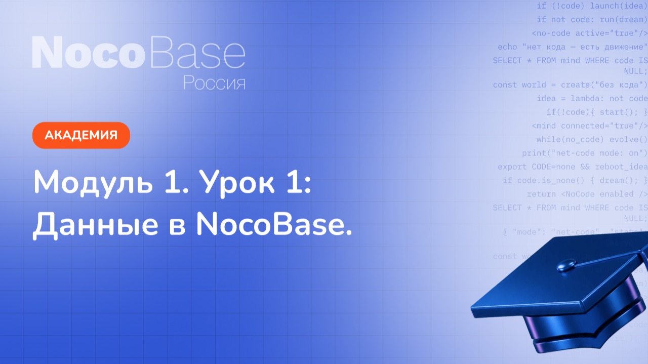 Академия NocoBase Россия: Урок 2. Данные в NocoBase