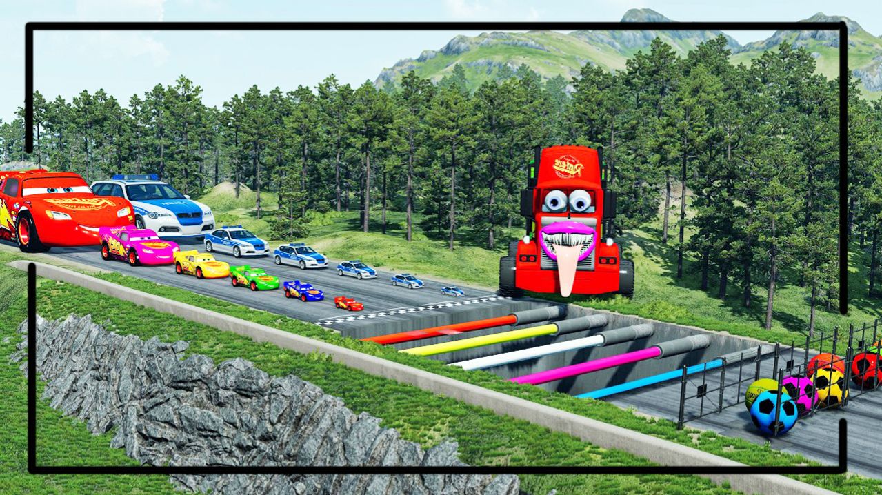 Мультики для детей про машинки. МакКуин и полицейская машина против зомби Мака. Мультики для малышей