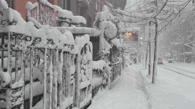 Снежная буря в Нью-Йорке 2026. Сильный снегопад на Манхэттене❄️🌨️