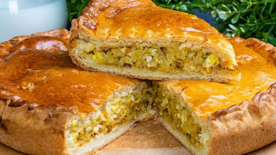 Заливной Пирог с капустой, проще не бывает.  Очень и Очень Вкусный!