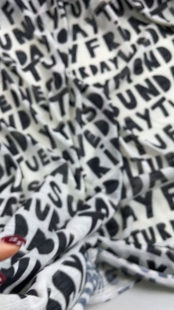 Трикотаж с принтом буквы отрез 1,8м TR-0241