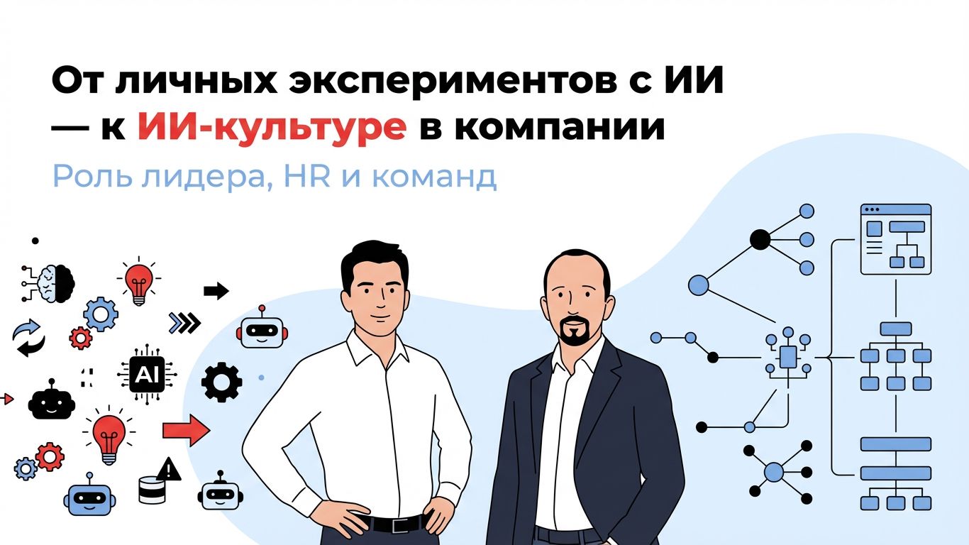 От личных экспериментов с ИИ – к ИИ-культуре в компании. Роль лидера, HR и команд