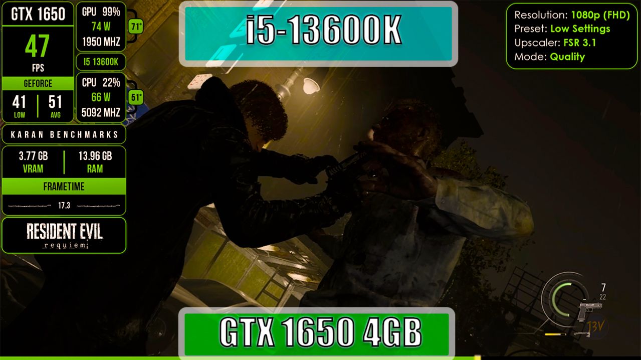 GTX 1650  эта малышка запустила Resident Evil Requiem!