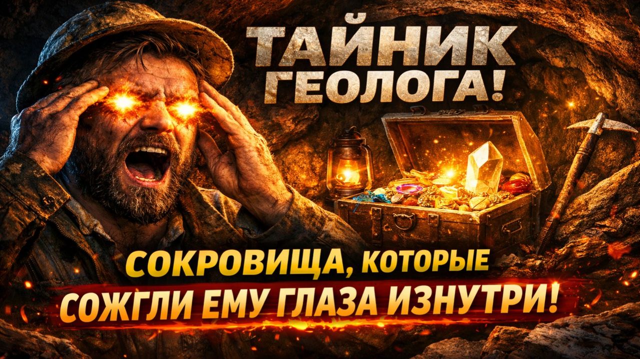 ТАЙНИК ГЕОЛОГА: Сокровища, которые сожгли ему глаза изнутри! Проклятие чёрных идолов! Мистика.