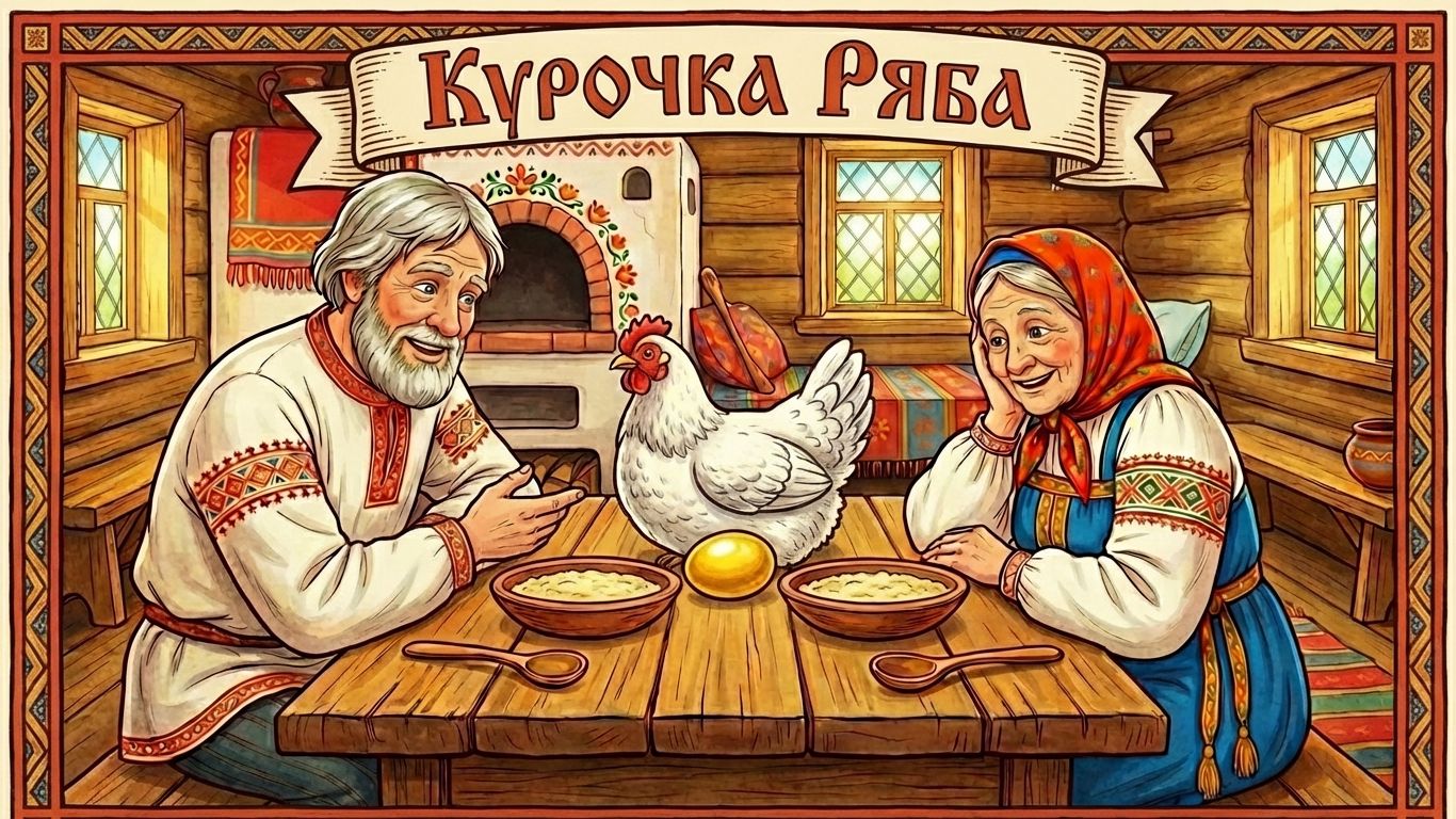 Курочка Ряба мультик музыкальный на английском