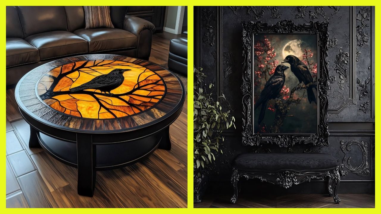 Ворон в дизайне дома: смелость, элегантность и немного мистики 🖤