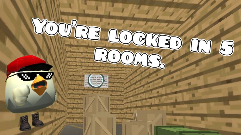 🔒Я ЗАПЕРТ В 5-ТИ КОМНАТАХ В ЧИКЕН ГАНЕ!!