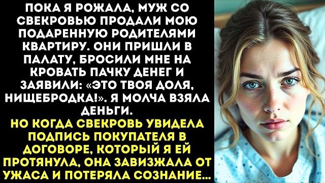 Свекровь продала мою квартиру, пока я была в РОДДОМЕ, и принесла мне 10 тысяч. НА ПОДГУЗНИКИ ХВАТИТ