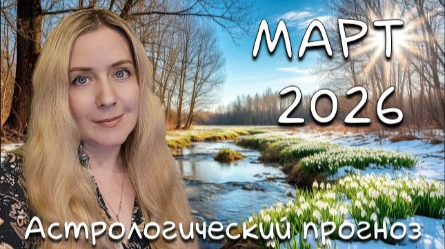 Гороскоп на МАРТ 2026/астрологический прогноз Валерии Лавандовой. Здоровье, риски, работа, любовь.