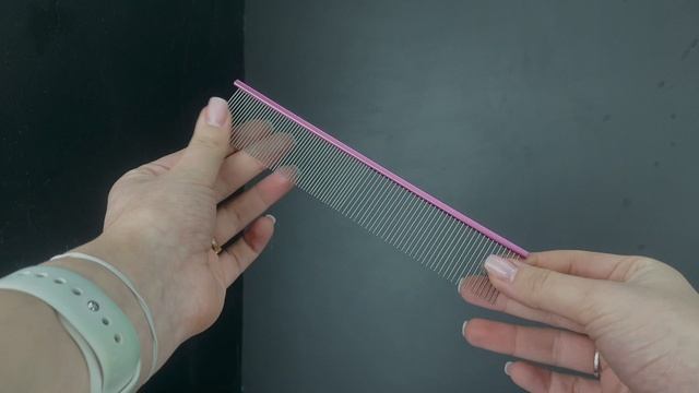 Гребень для собак и кошек универсальный 19 см розовый