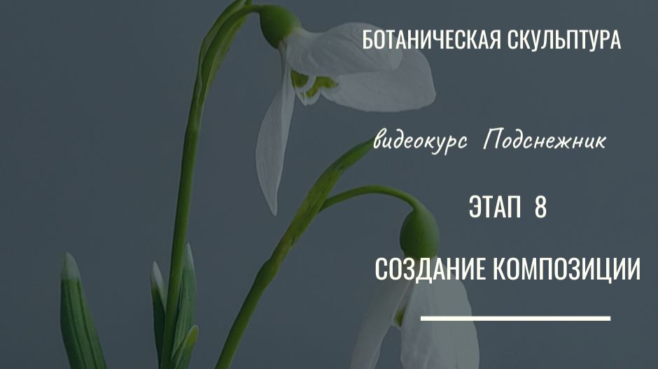 Ботаническая скульптура. Урок к видеокурсу Подснежники. Создание композиций