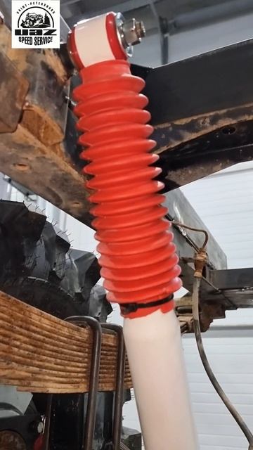 УАЗ Буханка ПОЛБАТОНА - Ставим задние амортизаторы РедБТР +50мм