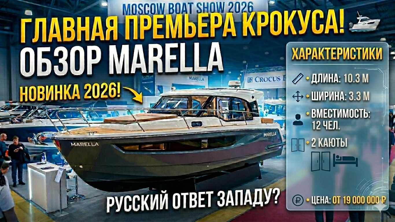 Что можно купить за 19 000 000 ₽? Смотрим MARELLA 1050 на Moscow Boat Show.