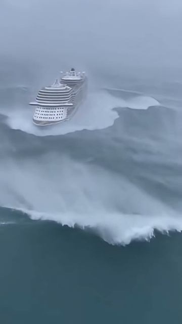 Сможет ли этот круизный лайнер справиться с чудовищными волнами