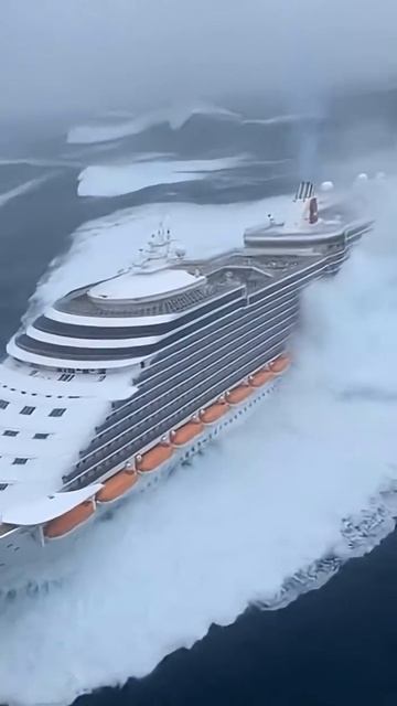 Круизный лайнер против чудовищных волн в апокалиптическом шторме