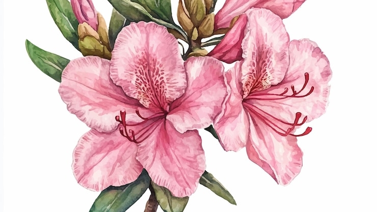 рододендроны в цвету