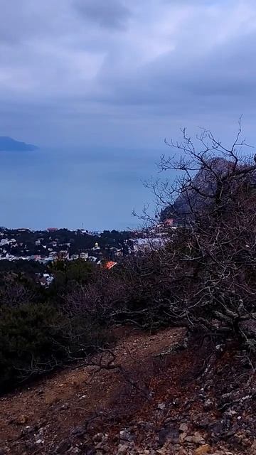 С вершин окружающих гор открываются шикарные виды на посёлок Новый Свет, бухту и гору Сокол. Февраль