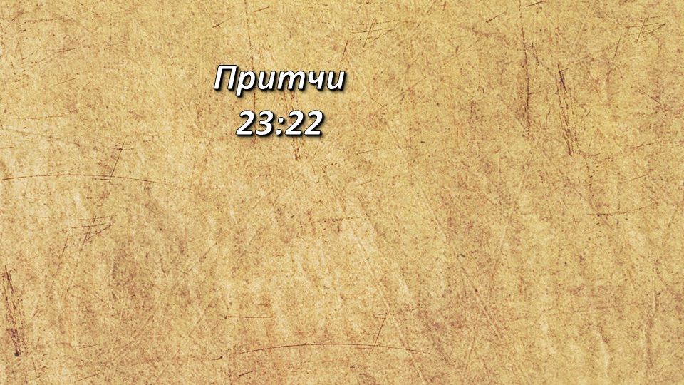 Стих дня. Притчи, 23;22.