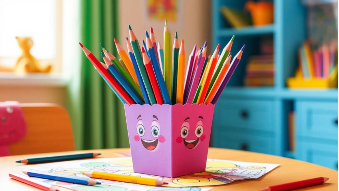 Займем ребенка здесь и сейчас. Нейроигры. Коробка с карандашами.