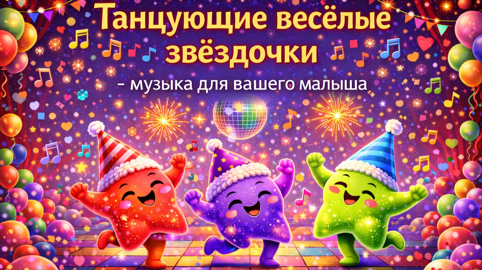 Танцующие весёлые звёздочки ✨🩰 Музыка для вашего малыша